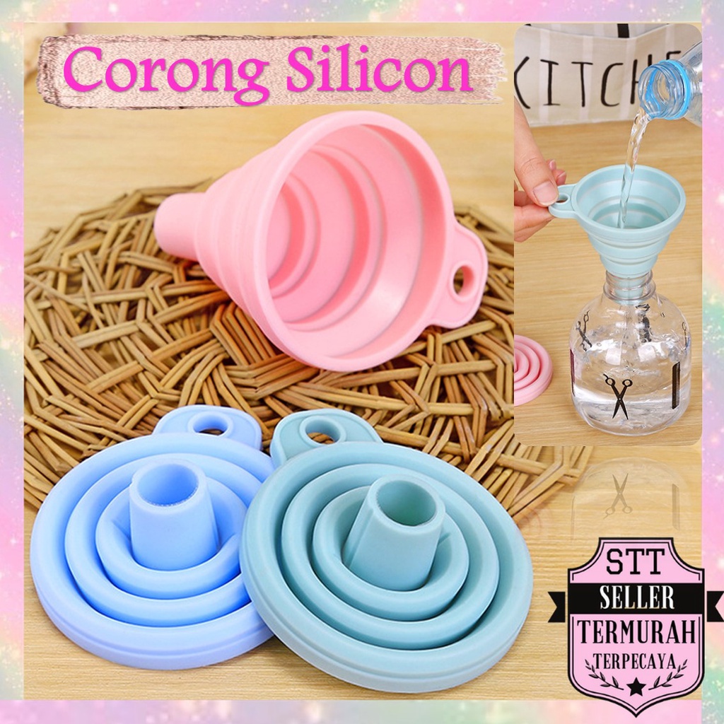 Jual STT Corong Minyak Silikon Air Lipat Portable Plastik Corong Mini ...