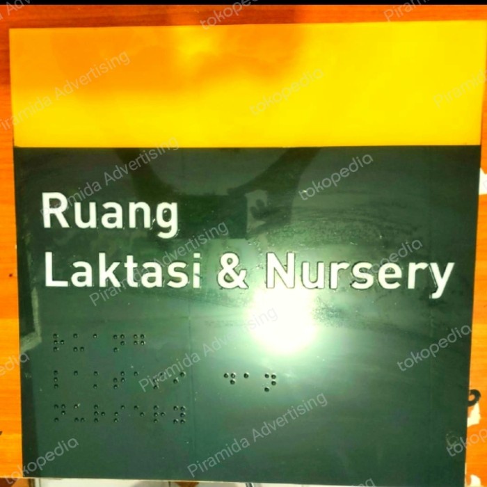Jual Sign Braille Tuna Netra Low Vision Ruang Room Kantor Gedung Nomor ...