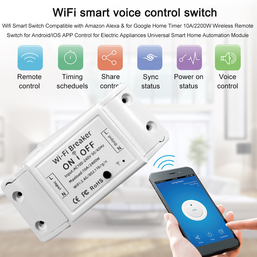 Jual Smart Switch WiFi / Saklar Pintar Wireless / Breaker ON OFF ...