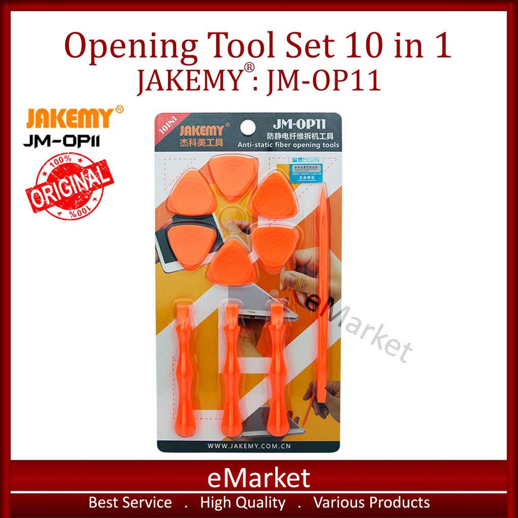 Jual Opening Tool Set 10 in 1 JAKEMY JM-OP11 ORIGINAL / Congkel Hp ...