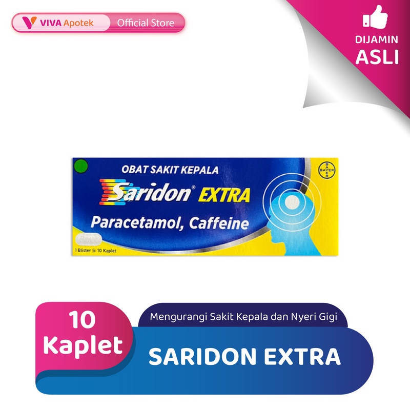 Jual Saridon Extra Mengurangi Sakit Kepala dan Nyeri Gigi (10 Kaplet ...