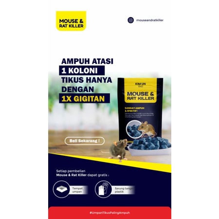 Jual PROMO Mouse And Rat Killer 25 Gram Racun Tikus Kemasan Ekonomis ...
