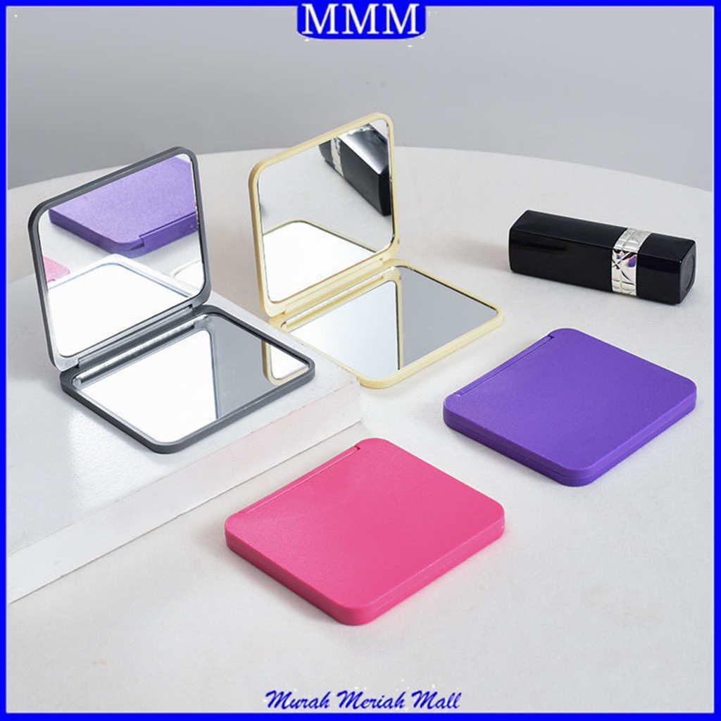Jual MMM Cermin Lipat 2 Sisi Persegi Mini Polos Kaca Make Up Lipat ...