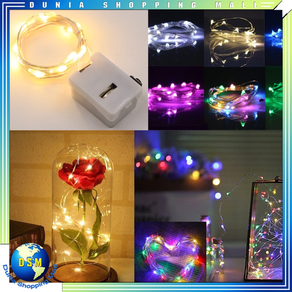 Jual DSM Lampu Tumblr Kawat Mini 1 Meter Lampu Hias Dekorasi Gift Box ...