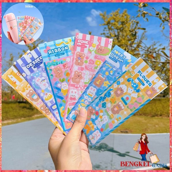 Jual BG STICKER WATERPROOF KARTUN BEAR RABBIT HOLOGRAM STIKER MOTIF ...