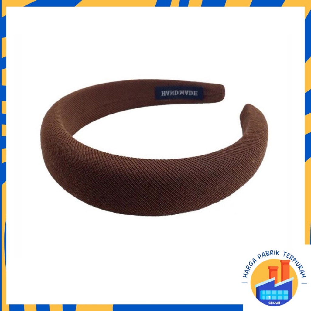 Jual HPT Bando Kain Busa Tebal Wanita Korea Headband Cloud Polos Bando ...