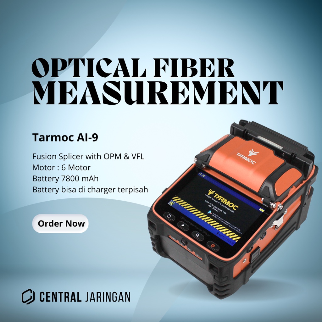 Jual Tarmoc Splicer Ai9 | Fiber Optic Fusion Splicer with OPM and VFL ...