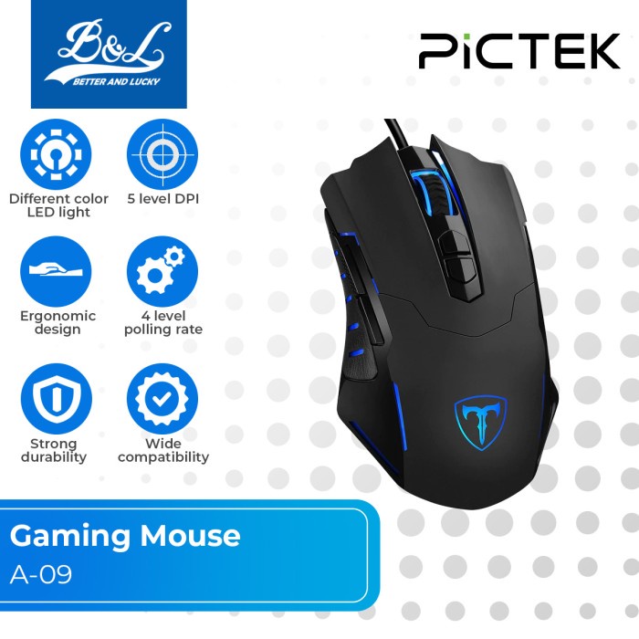 Jual Mpow Pictek Programmable Gaming Mouse 7 Button 7200Dpi Breathing ...