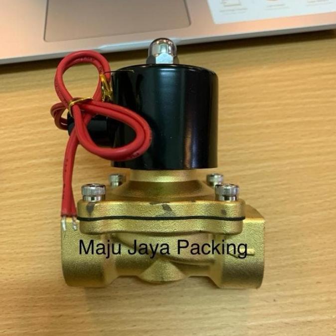 Jual Solenoid Valve 2 Way Kuningan Drat 1/2" Inch 220V Normally Closed | Shopee Indonesia