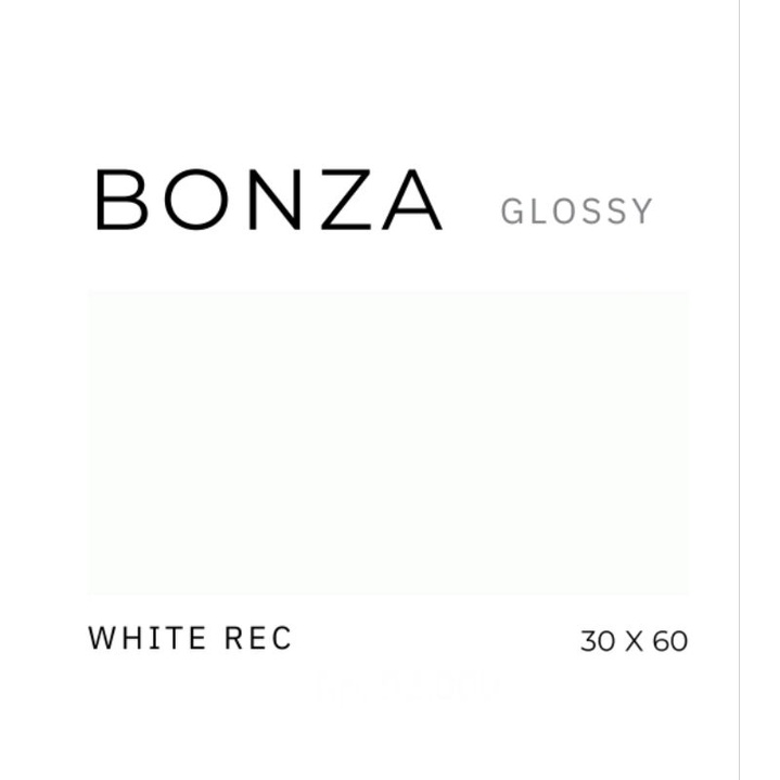 Jual Keramik Glossy Bonza warna putih polos Ukuran 30x60 By Platinum ...