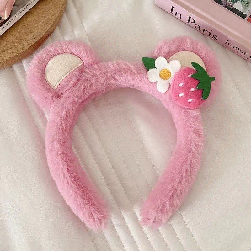 Jual GBI Bando Beruang Pink Strawberry Imut Style Wanita Anak Dan ...