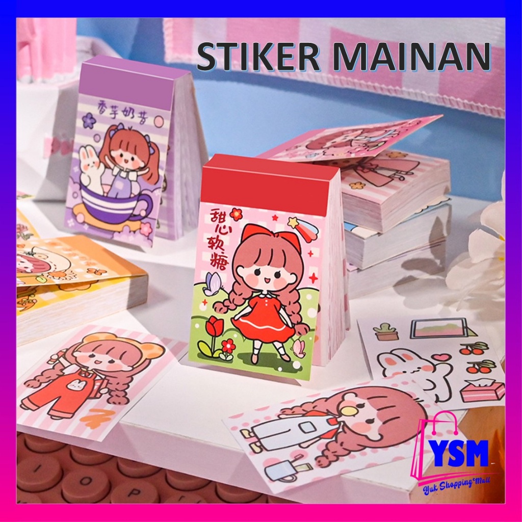 Jual YSM Stiker Buku Momo Mini 24 Lembar Sticker Note Book Washi ...