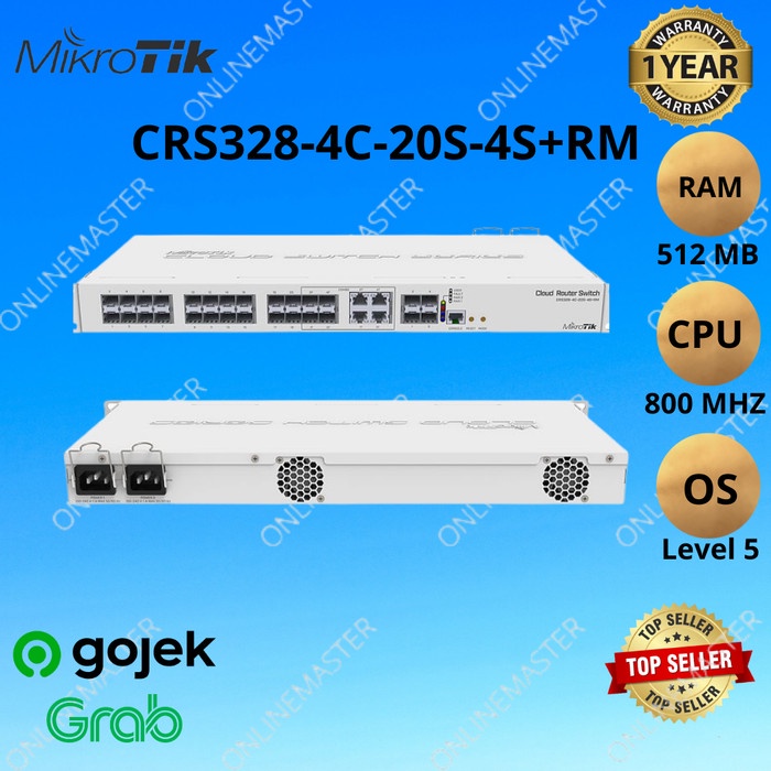 Jual Mikrotik CLoud Router Switch CRS328-4C-20S-4S+RM | Shopee Indonesia