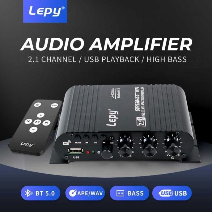 Jual Hi-Fi Stereo Car Audio Amplifier Bluetooth Sound Booster With ...