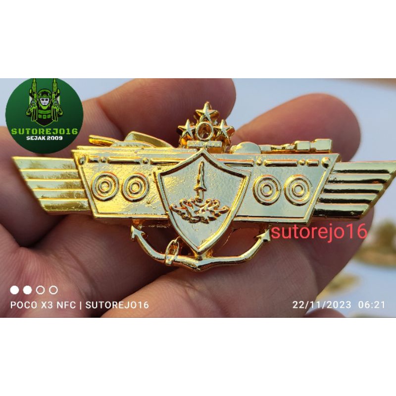 Jual BREVET BRIVET BREFET pin WINGS PDU PDH TNI AL | Shopee Indonesia