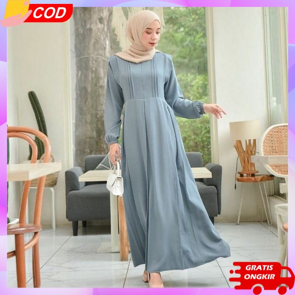 Jual Pakean Dress Simple Elegant Juba Driss Bahan Tebal Murah Dreas ...