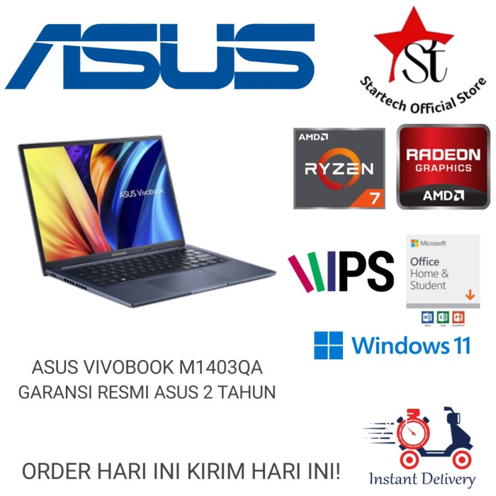 Jual ASUS VIVOBOOK 14x M1403QA ryzen 7 5800H 16GB SSD 512GB W11 + OHS ...