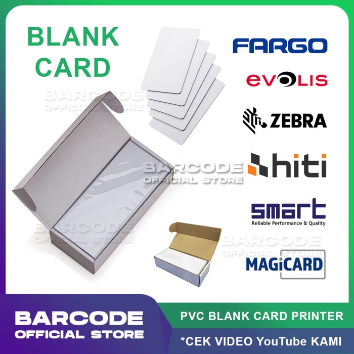 Jual Kartu Blank Id Card Bahan Pvc Putih Polos Uk Standard Atm Isi ...