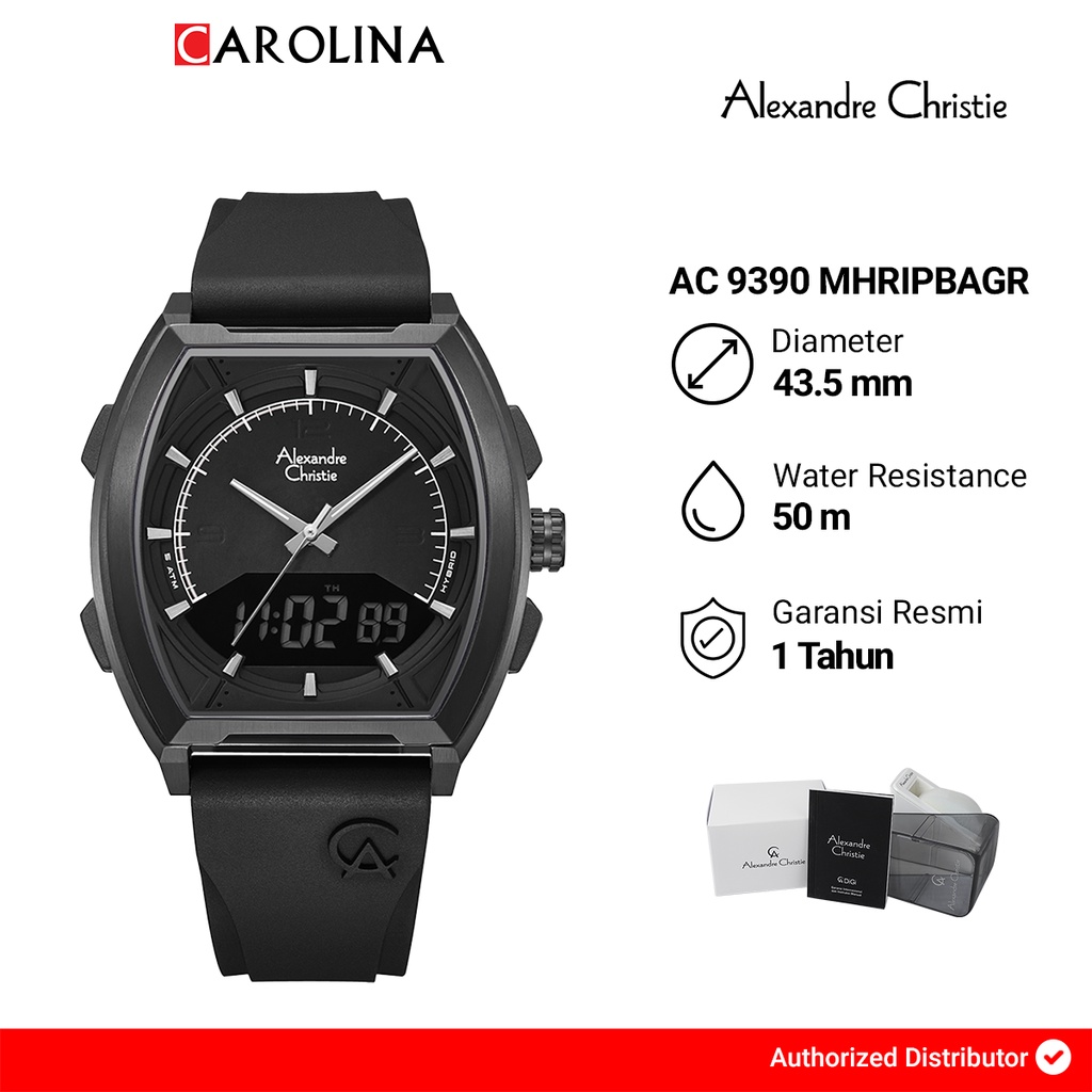 Jual Jam Tangan Pria Alexandre Christie Digi AC 9390 MHRIPBAGR Digital ...