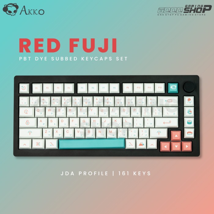 Jual Akko Red Fuji Keycap Set(161-Key) | Shopee Indonesia