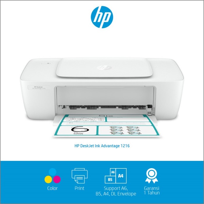 Jual Printer HP DeskJet Ink Advantage 1216 pengganti HP 1112 | Shopee ...
