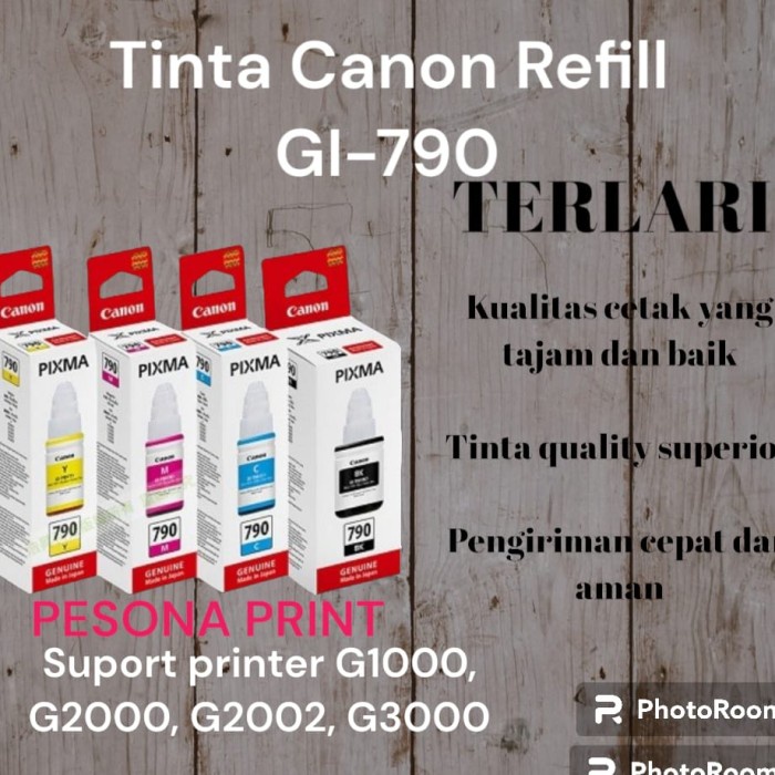 Jual TINTA PRINTER CANON PIXMA 790 1 SET (B,C,M,Y) | Shopee Indonesia