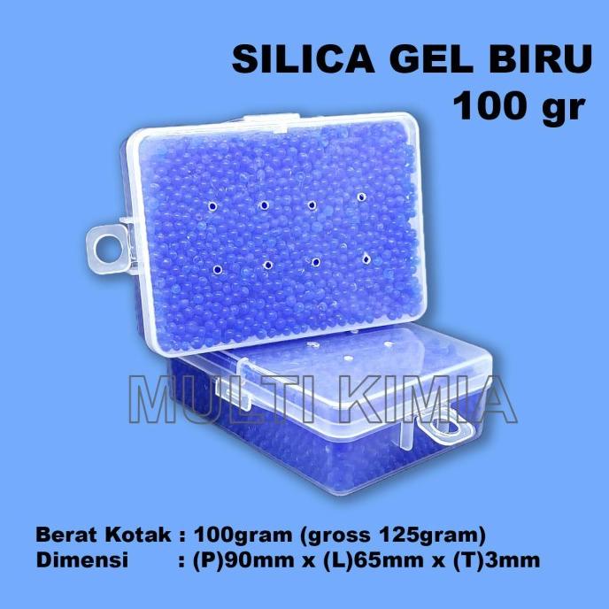 Jual Silica Gel Biru (Blue) Dessicant Dry Box Kotak Netto: 100gr CUCI ...