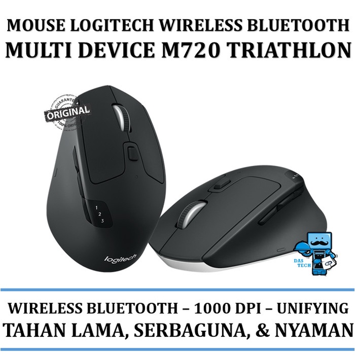 Jual Mouse Wireless Bluetooth Multi Device Logitech M720 Triathlon ...