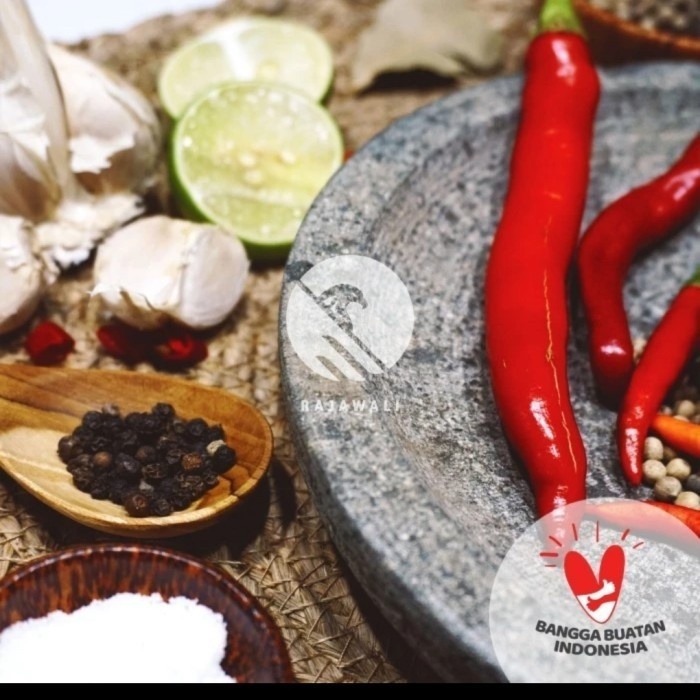 Jual Cobek Batu Asli Cobek Ulek Uleg Makanan Dapur Sayur Gado Sambal ...