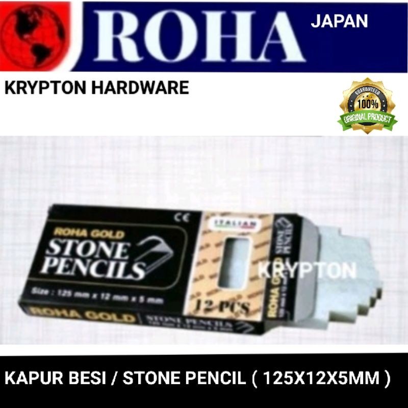 Jual ROHA kapur besi / stome pencil ( 125x12x5mm ) 12pcs/pack | Shopee Indonesia