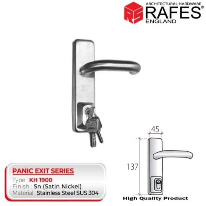 Jual [Baru] Handle Pintu Darurat Rafes Stainless Steel Sus 304 Kh 1900 ...