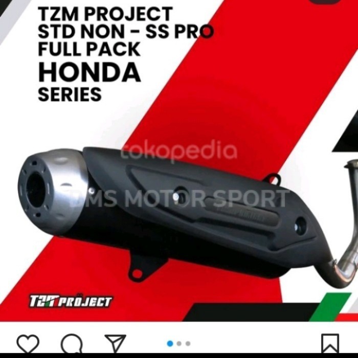 Jual [Original] Knalpot Tzm Project Std Non Ss Pro Full Pack Vario 160 ...