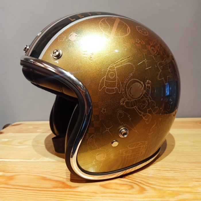 Jual [Ori] Jerich Carbon Retro Srt500 Bunglon X Noisa Helm Retro ...