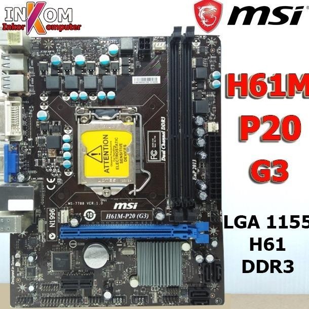 Jual Mainboard Motherboard Mobo H61 Intel Socket 1155 MSI DDR3 | Shopee ...
