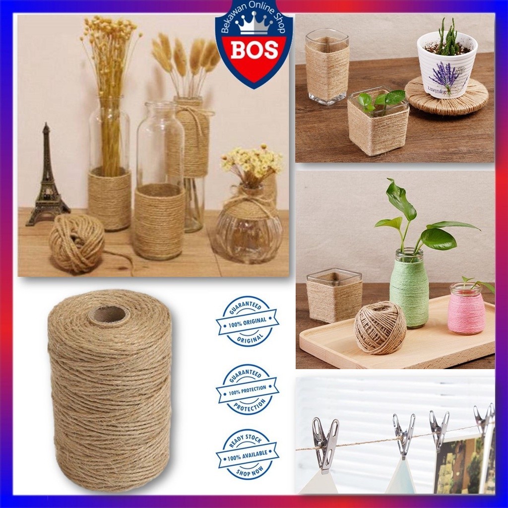 Jual Market1688 Tali Rami Roll Murah 3Ply 100 Meter Tali Jerami Hemp ...