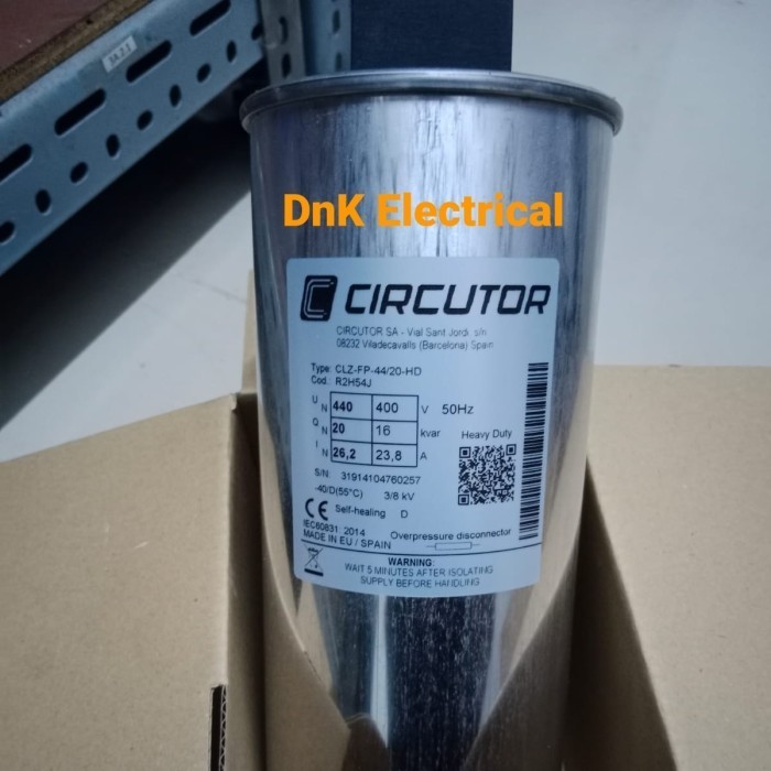 Jual [New Ori] Kapasitor/Capasitor/Capacitor 20Kvar 440V/16Kvar 400V Circutor Clz Limited ...