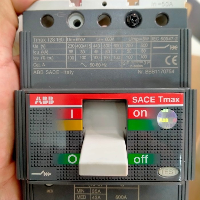 Jual [New Ori] Breaker Mccb Abb Sace T-Max T2S 50A 3Pole 50Ka Berkualitas | Shopee Indonesia