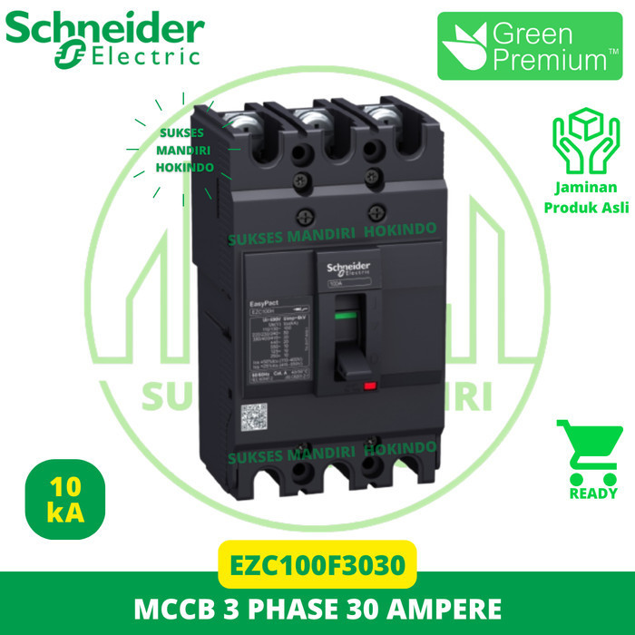 Jual [New Ori] Mccb 3 Phase 30 Ampere 3P 30A Original Sni Schneider Easypact Ezc100F Terbatas ...
