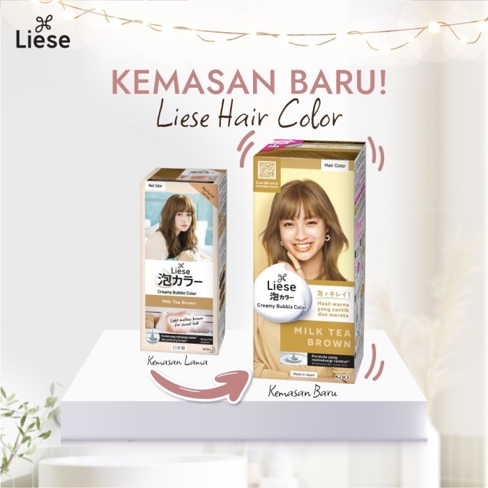 Jual Liese Bubble Hair Color Foam Cat Rambut Permanent - Milk Tea Brown ...