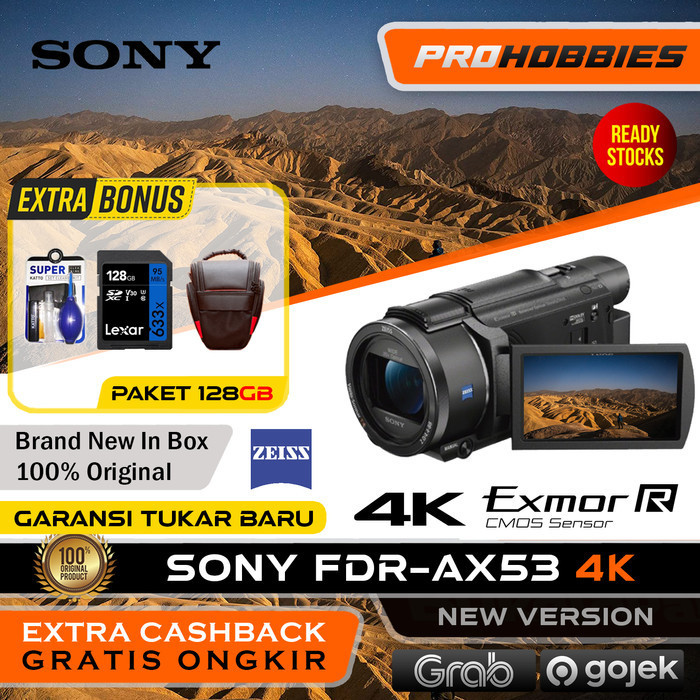 Jual Ready Sony FDR AX53 4K Ultra HD Handycam Camcorder Original ...