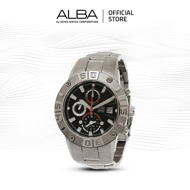 Jual Alba Jam Tangan Pria Rugged Chronograph AF3C73 / AF3C73X1 Quartz ...