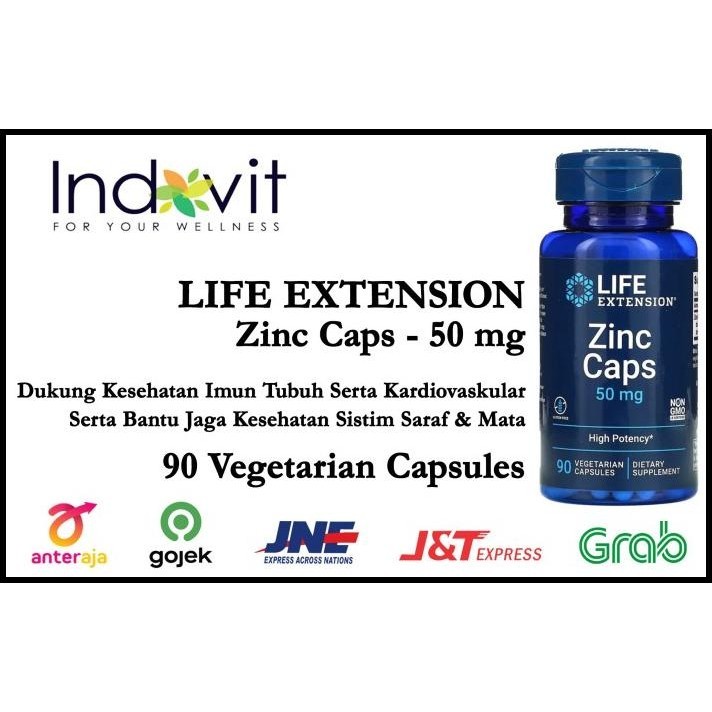 Jual Life Extension Zinc High Potency 50Mg 90 Vegcap Vit Zinc Vit Zat ...