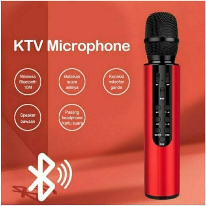 Jual Mic Bluetooth M6 Microphone Karaoke Smule Mic Duet Pasangan ...
