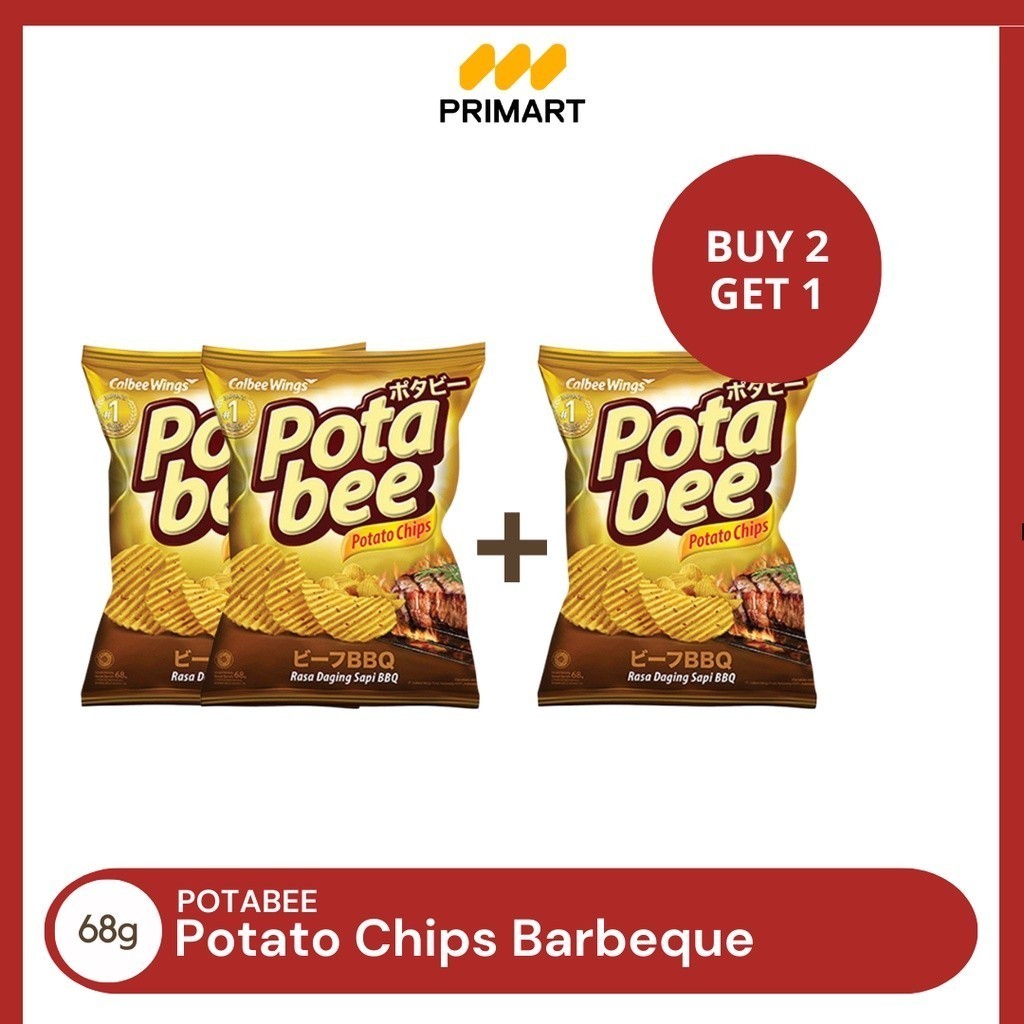 Jual Buy 2 Get 1 Free Potabee Barbeque Snack Kentang 68gr | Shopee ...