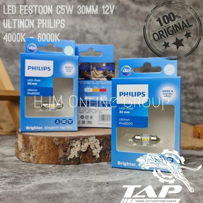 Jual Bohlam Lampu Plafon - Philips Ultinon Pro 6000 Led Festoon C5W ...