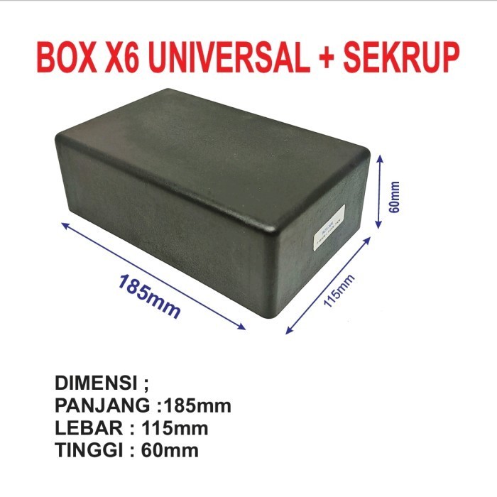 Jual BOX X 6 BOK X6 HITAM UNIVERSAL + SEKRUP | Shopee Indonesia