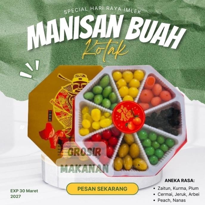 Jual An Aneka Buah Imlek Kotak / Assorted Preserved Fruits / Halal Limited Edition | Shopee ...