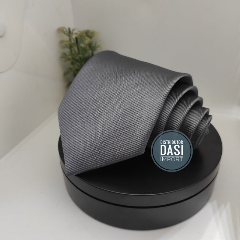 Jual Dasi Panjang Pria Dasi Panjang Dasi Motif Salur Halus Abu Tua ...