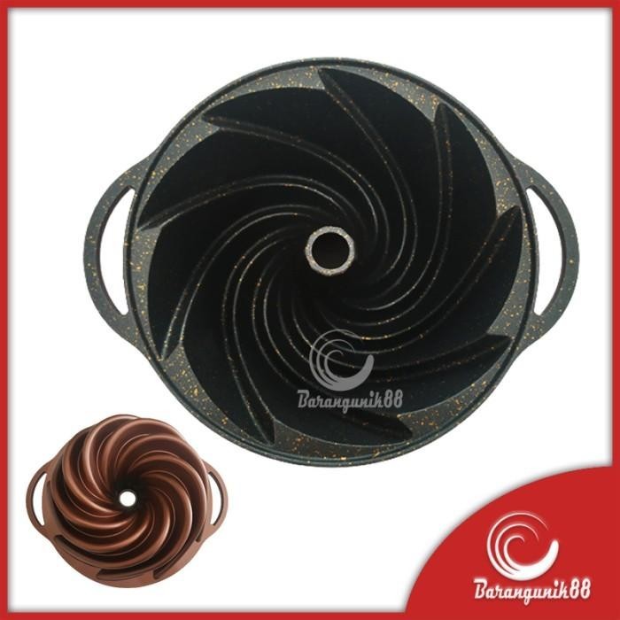 Jual HARGA TERBAIK !! LOYANG KUE SPIRAL MARMER ANTI LENGKET 24 CM ...