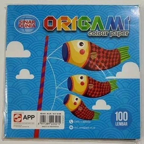 Jual KERTAS LIPAT ORIGAMI BESAR SIDU 16cm x 16cm [100 lembar] KERTAS ...